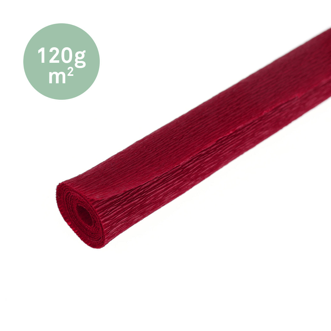 Crepe Paper - Burgundy Red - 45 x 50cm - 120g-m2 - 364 – Adeline Klam