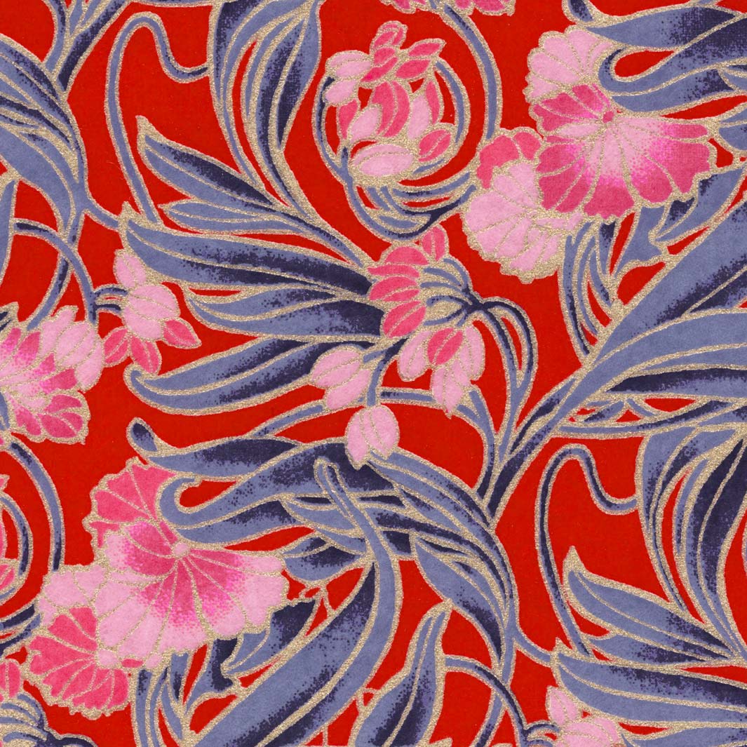 Papier Japonais - Fleurs Art Nouveau - M1013 – Adeline Klam